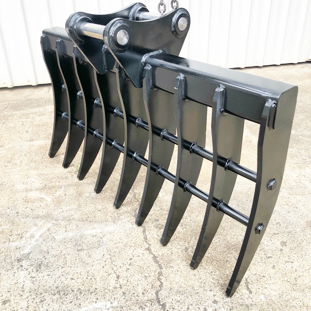 High Quality Kubota Excavator Root Stick Rake Bucket Attachment