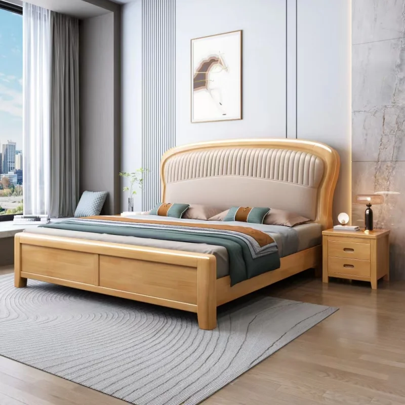 Walnut Wood Prince Prince Bed Kasal Sa Kasal Air Pressure Storage Bed ...