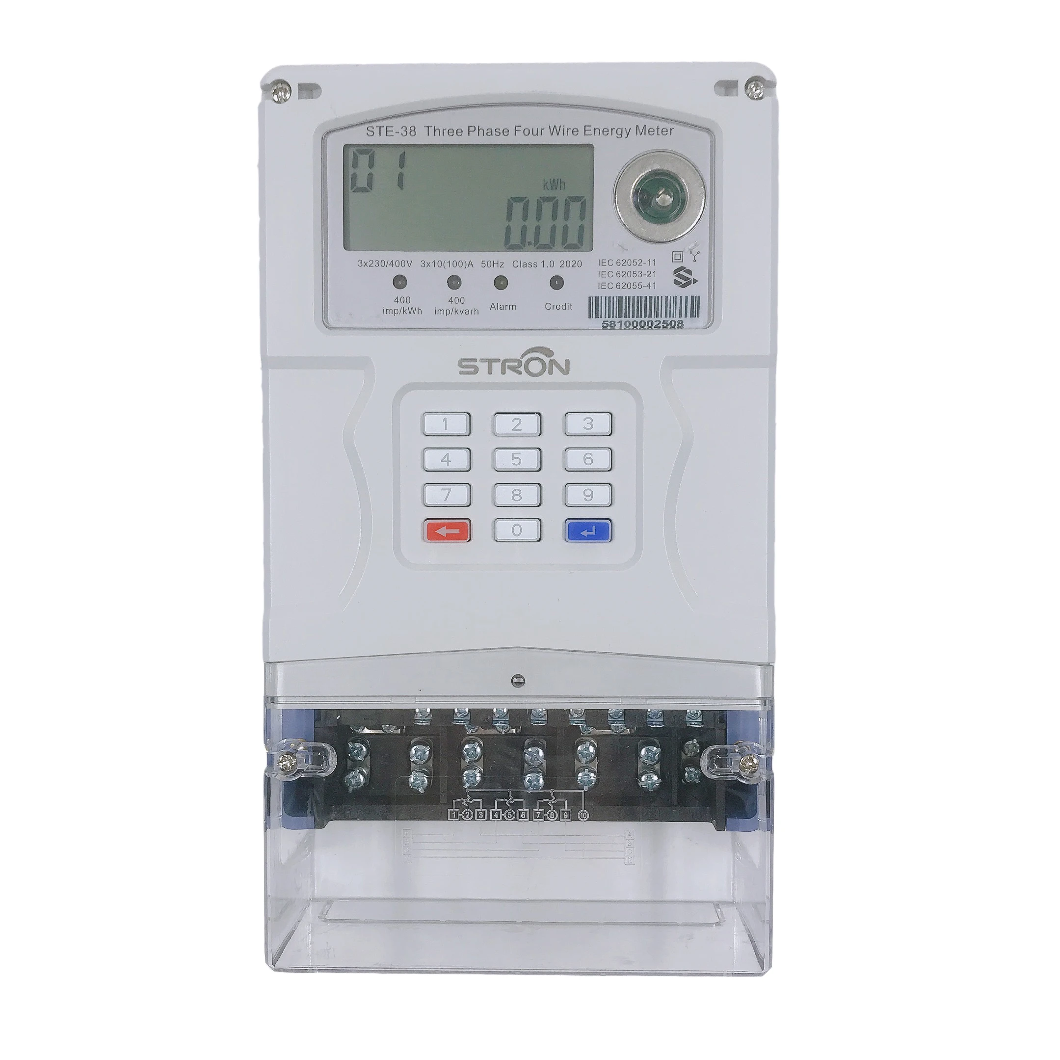 STS Keypad Smart Prepaid 3 Phase Meter with Vending Software
