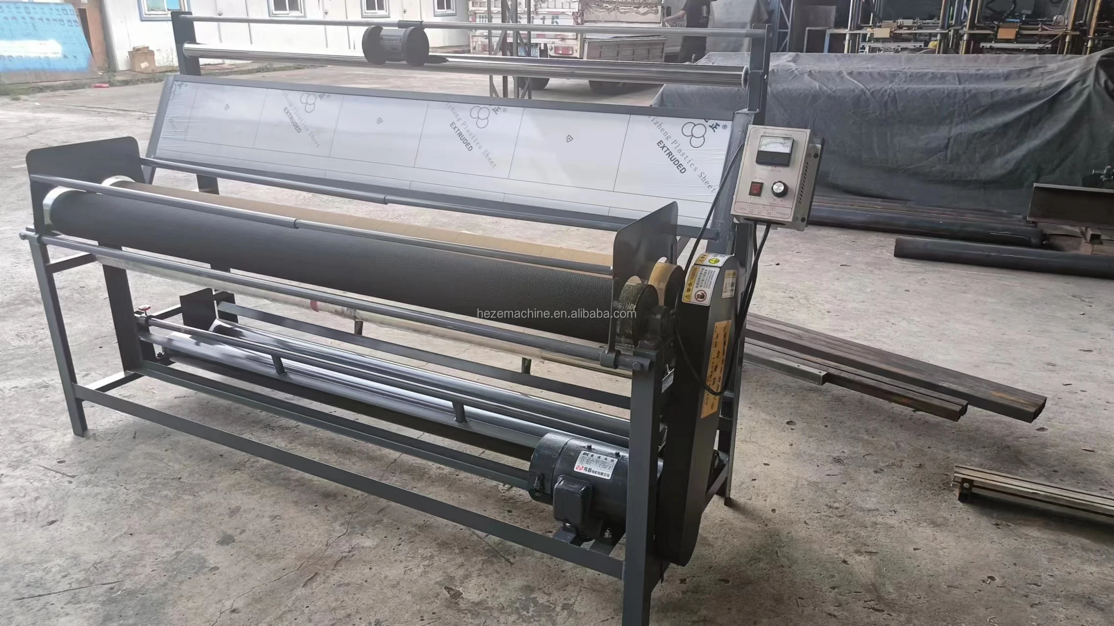 Textile Fabric Cloth Rolling Machine Fabric Meter Counter Rolling ...