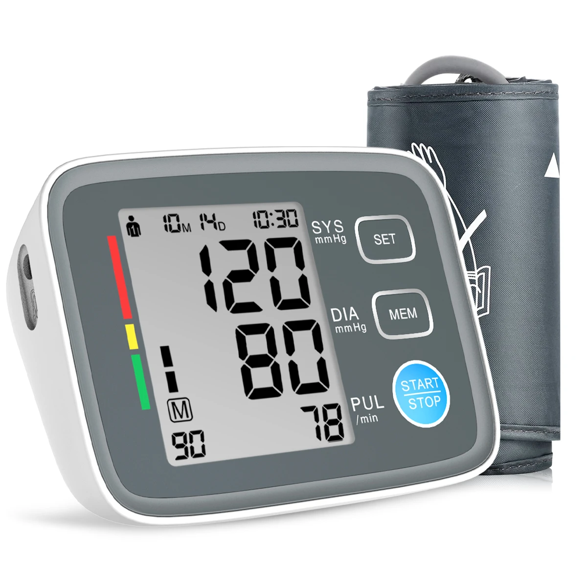 Digital Blood Pressure and Heart Rate Monitor Big Screen Type ...