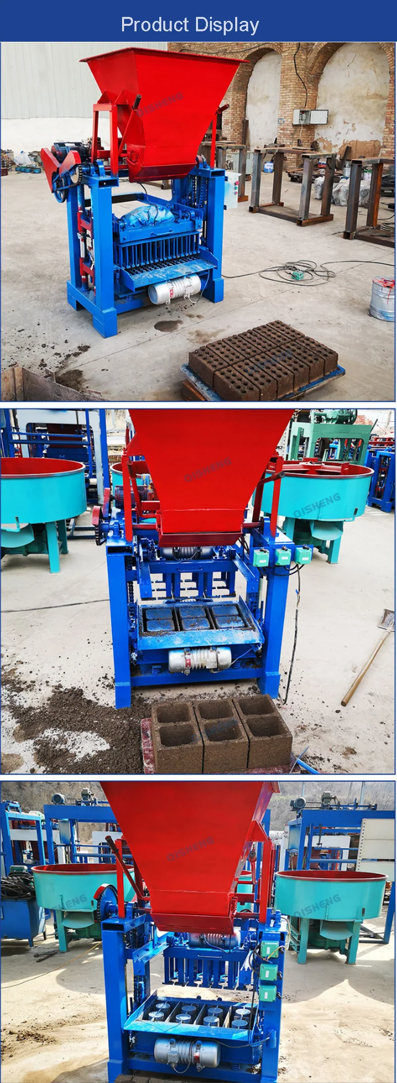 Small Type Automatic Loading Fixed Hollow Block Brick Forming Machine ...