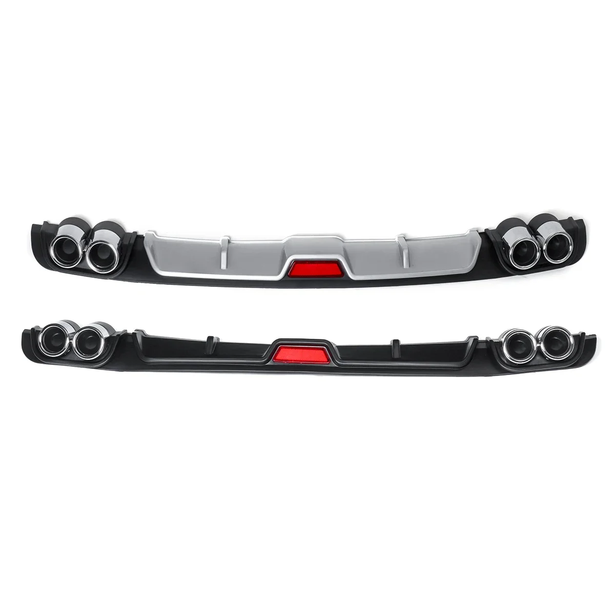 120/128 Universal Car Rear Bumper Diffuser Lip Trunk Spoiler Rear ...