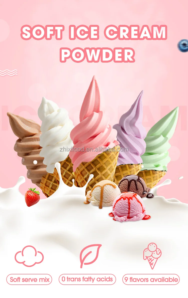 100g 5 Flavors To Choose Hard Serve Ice Cream Mix Powder - Buy Ice ...