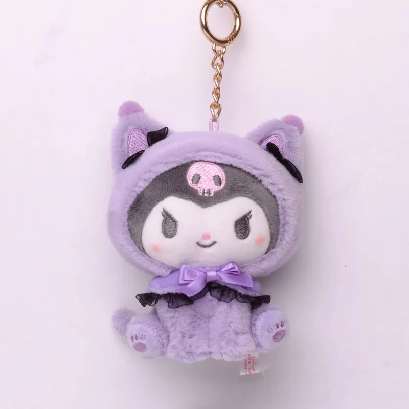 10cm Cute Monster Kuromi Melody Plush Toys Keyring Animal Cat Dog ...