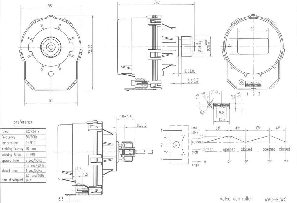 3 Way Valve and Actuator Motor for Wall Hung Gas Boiler