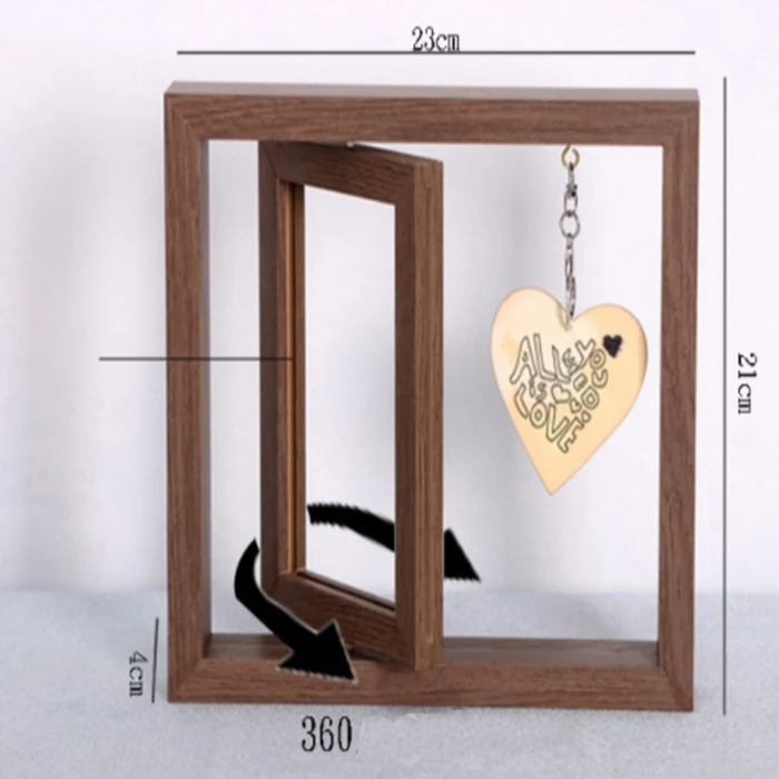 Rotating Picture Frame,Solid Wood Double Sided Photo Frames - Buy ...