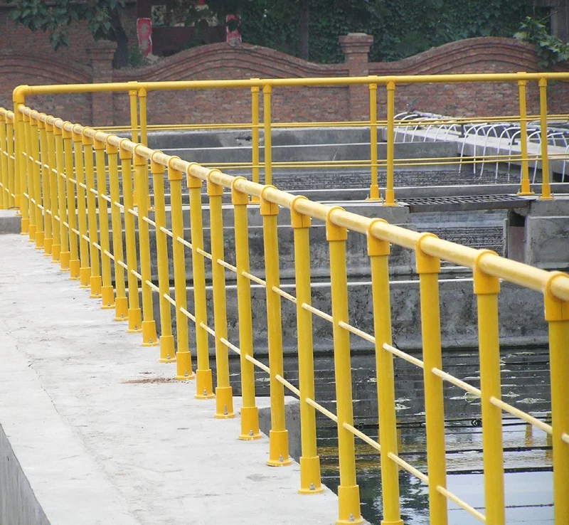 50MM Round FRP Handrail Fiberglass Reinforced Plastic Composite Fence ...