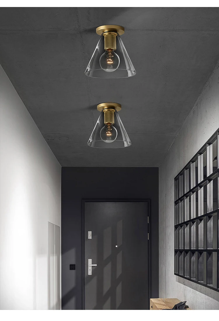 Modern Ceiling Surface Mounted Bulb Ceiling Light Simple Glass Design ...