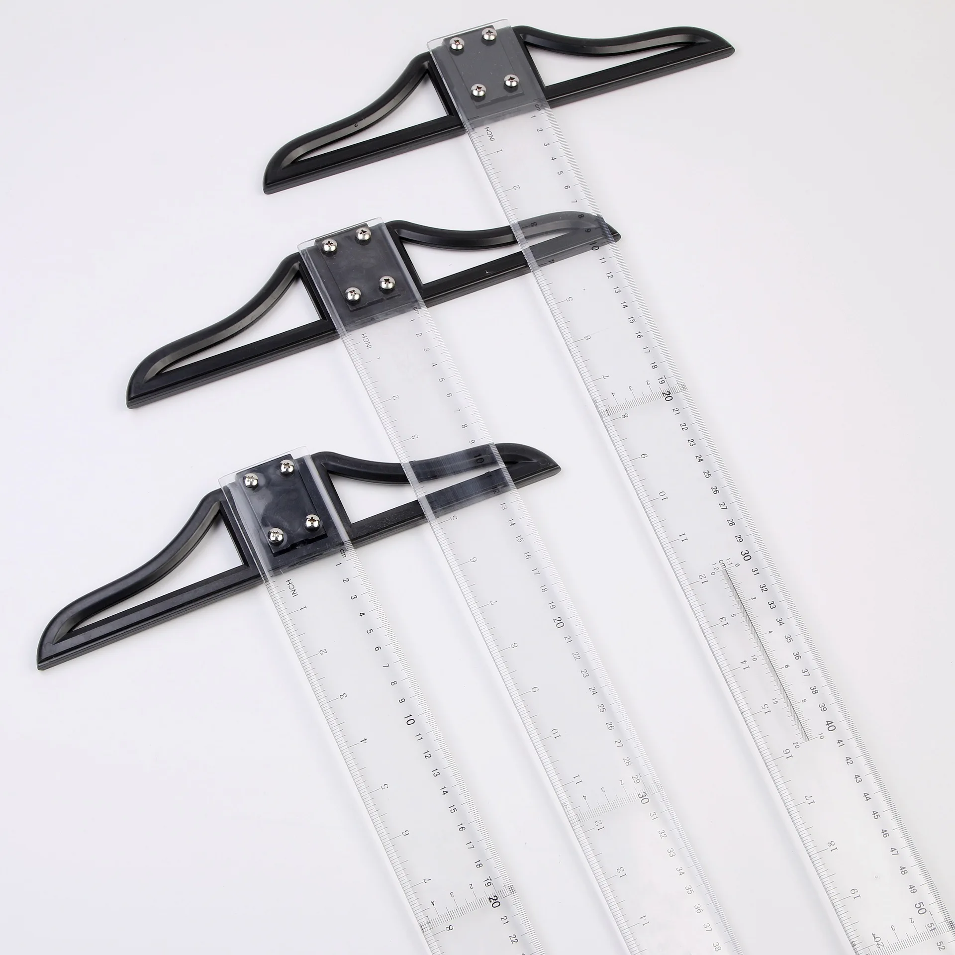 Multi Sized Acrylic T Square Ruler with Inch and Metric, Detachable T ...