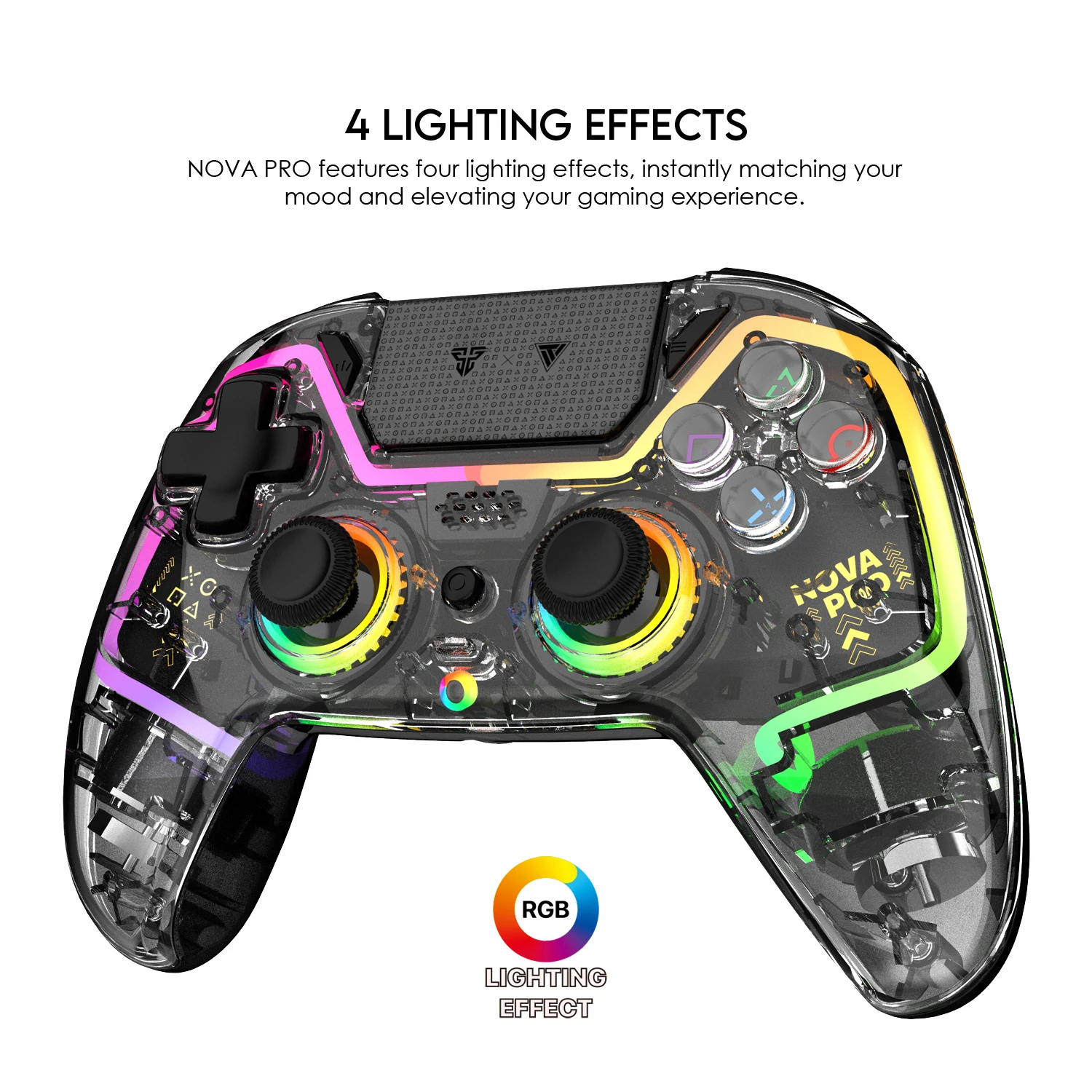 Fantech Multi-Platform Game Controller for PS4 with LED Joystick