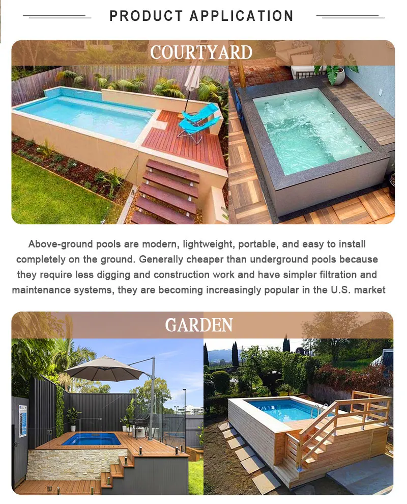 Wholesale Cheap Hot Plunge Pool Swim Spa Tub Small Piscine