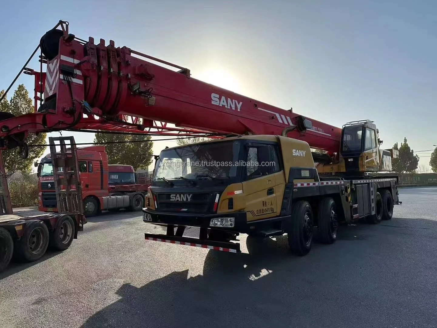 Good Quality 75 Ton Truck Crane STC750 with Boom Mounted Crane Truck Construction Equipment Used ...