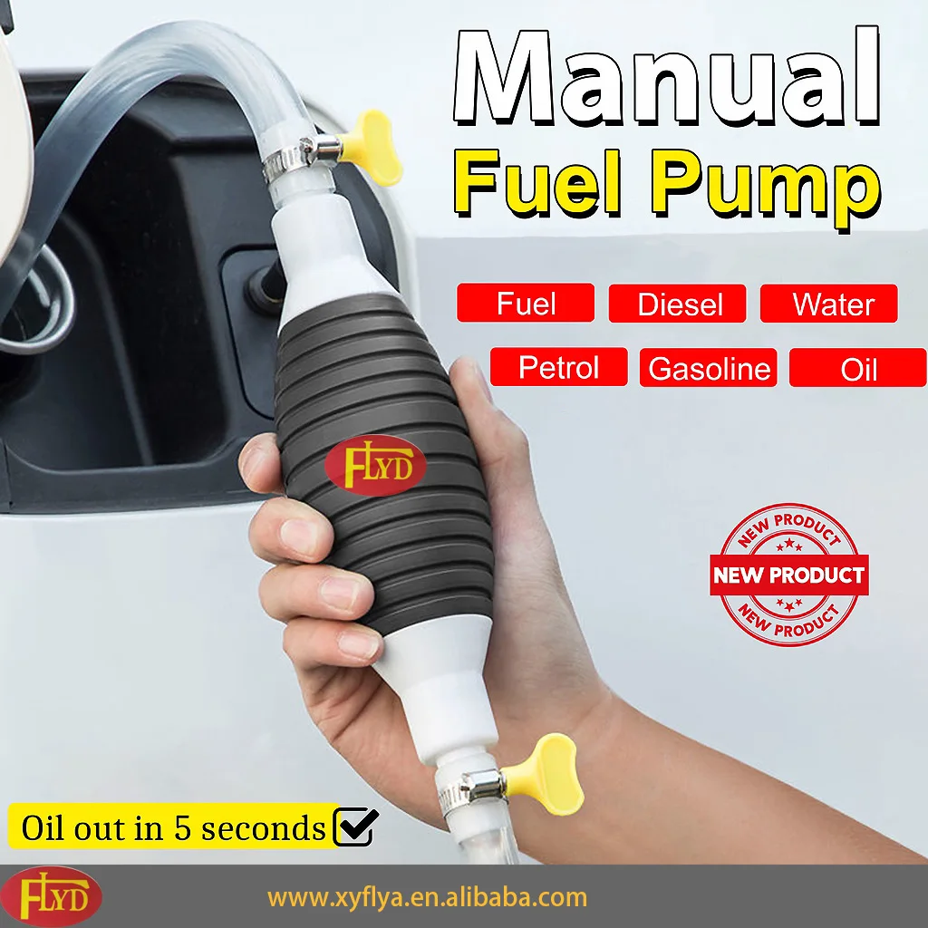 High Flow Siphon Hand Pump Portable Manual Car Fuel Transfer Pump For ...