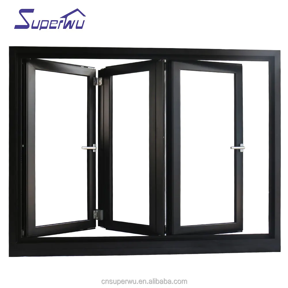 Commercial System Glass Aluminum Bi-Folding Windows