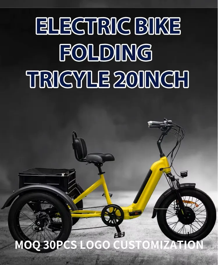 500w Electric Bike - Foldable Tricycle with 21 Speeds