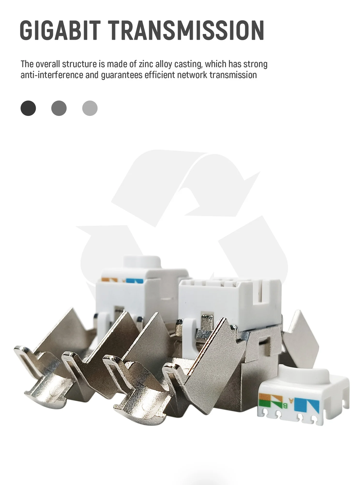 Rj45 Cat6a Cat7 Keystone Jack With Shielded 8p8c Zinc-alloy Keystone ...