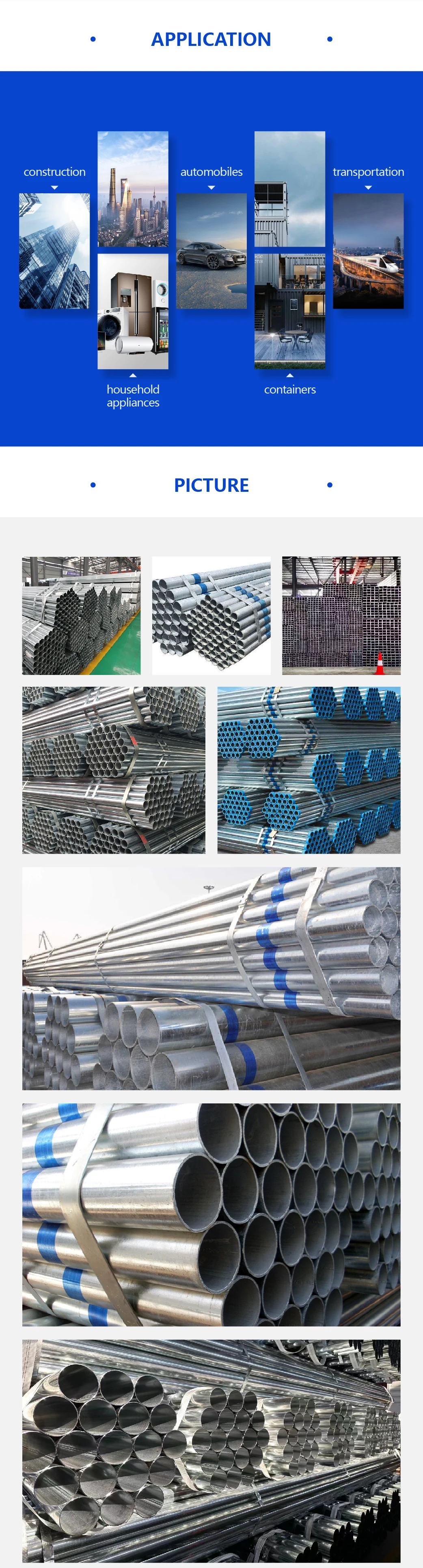 Hot Dip Galvanized Pipe Schedule 40 Gi Iron Pipe Manufacturer 1 1.5 2 ...