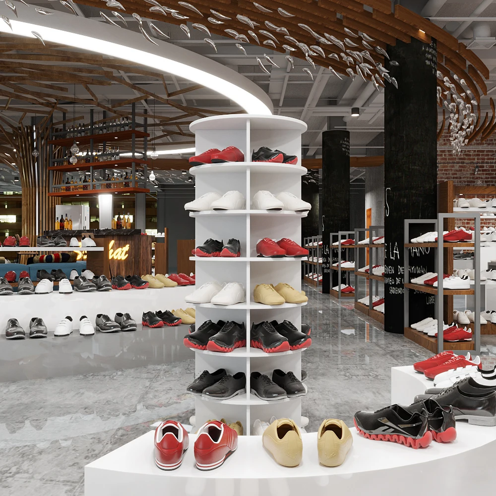 Modern Shoe Racks Storage Cabinet Shoe Display Rack & Stands 360 Degree ...