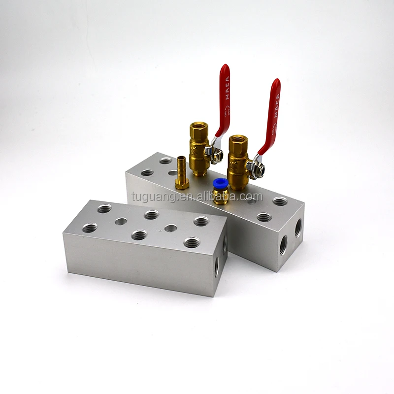 2 ~ 10 Rows Simonee Pneumatic Solenoid Valve Block With Silencer ...