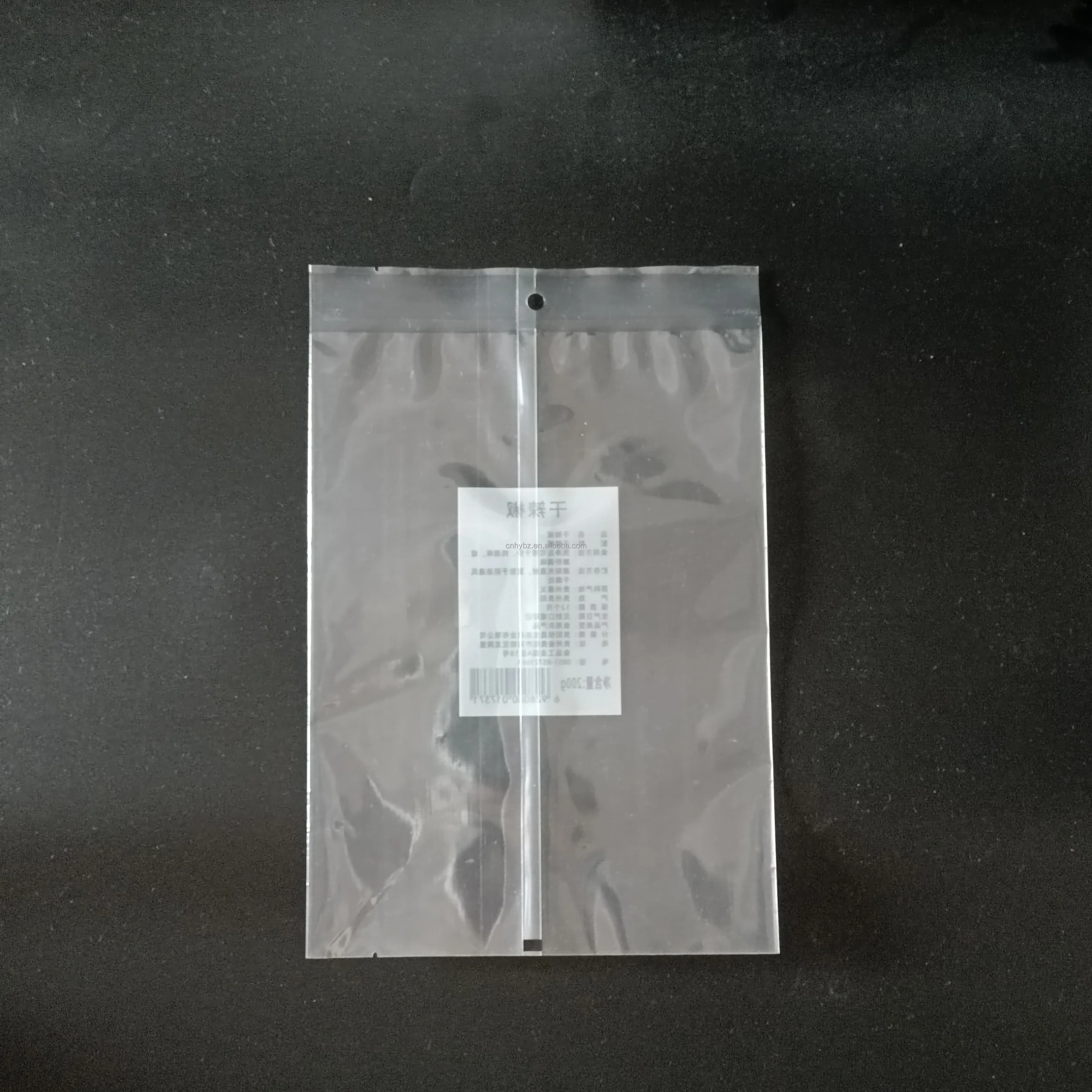 Customized Food Packaging Clear Pepper Back Sealing Bag With Hanging ...