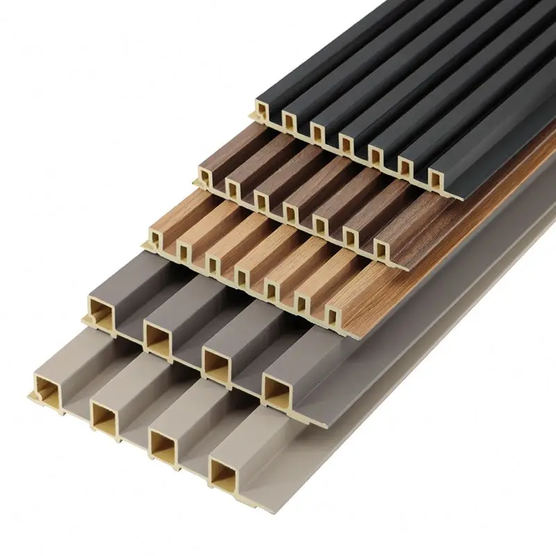 Grooved Grille Background Upvc Panels Pvc Sheet Blue Wooden Pvc Wall ...