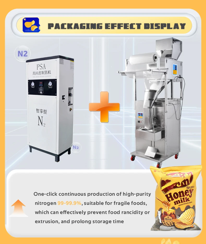 Fully Automatic Potato Chips Packaging Machine with Nitrogen