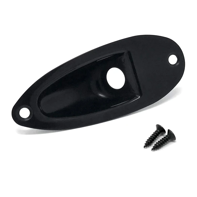 Black Boat Style Loaded Socket Plate Guitar Jack With Output Jacks For ...