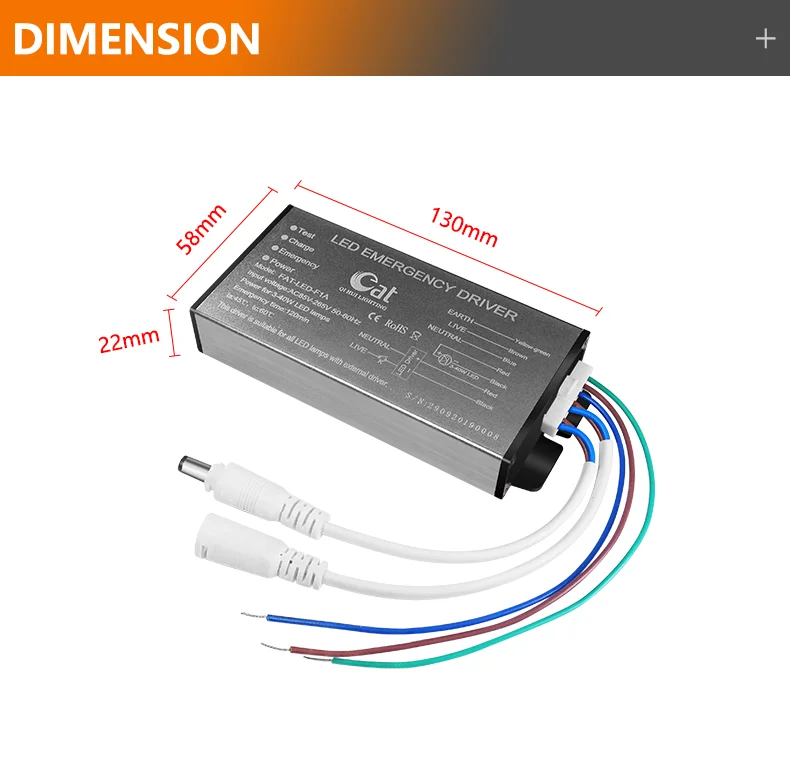 Internal Rechargeable Lithium Emergency Battery Pack 60w Lamp Emergency ...