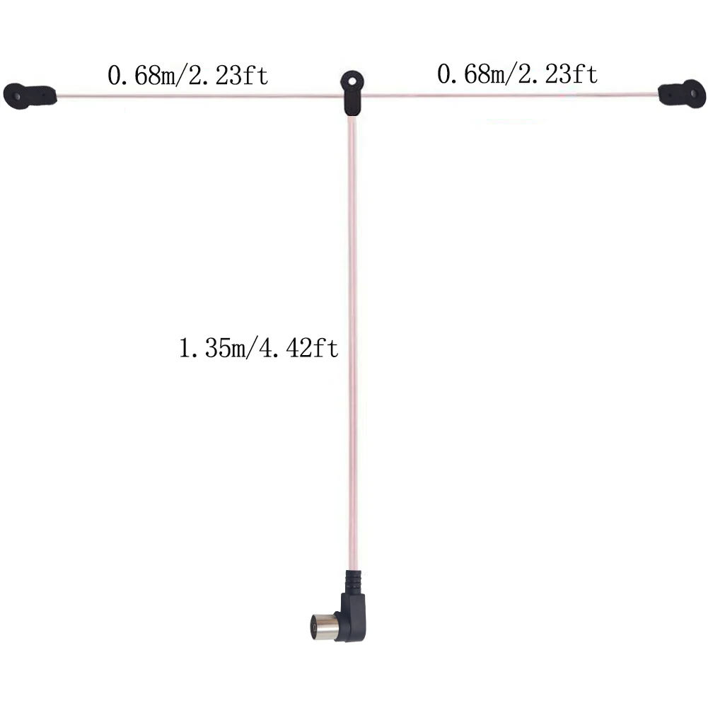 75 Ohm Fm Dipole Antenna Iec Connector Indoor For Radio Onkyo Yamaha ...