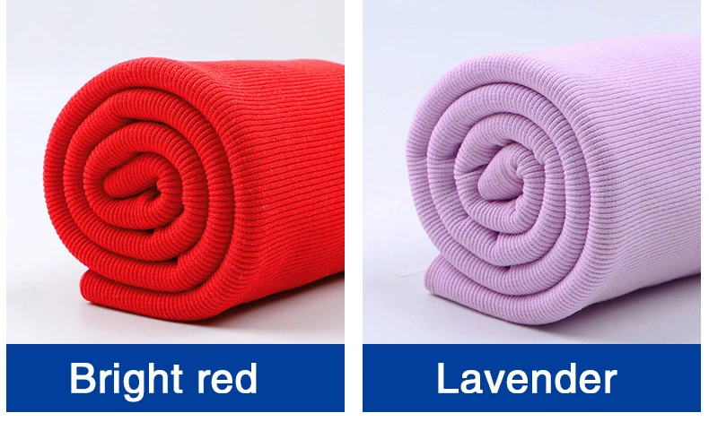 400g Threaded Cotton Fabric 2*2 Threaded Elastic Fabric Collar Cuffs ...