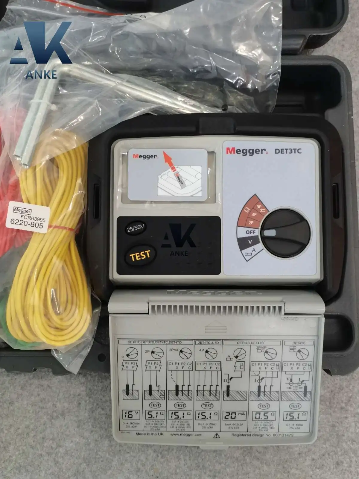 Megger Det3tc Three-terminal Earth/ground Resistance Tester - Buy ...