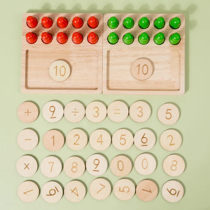 Montessori Wooden Numbering Toy 1-20 Number Board Montessori Math ...