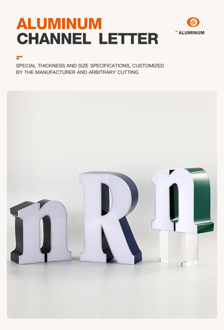 Illuminated Advertising Aluminium Coil LED Channel Letter Signs