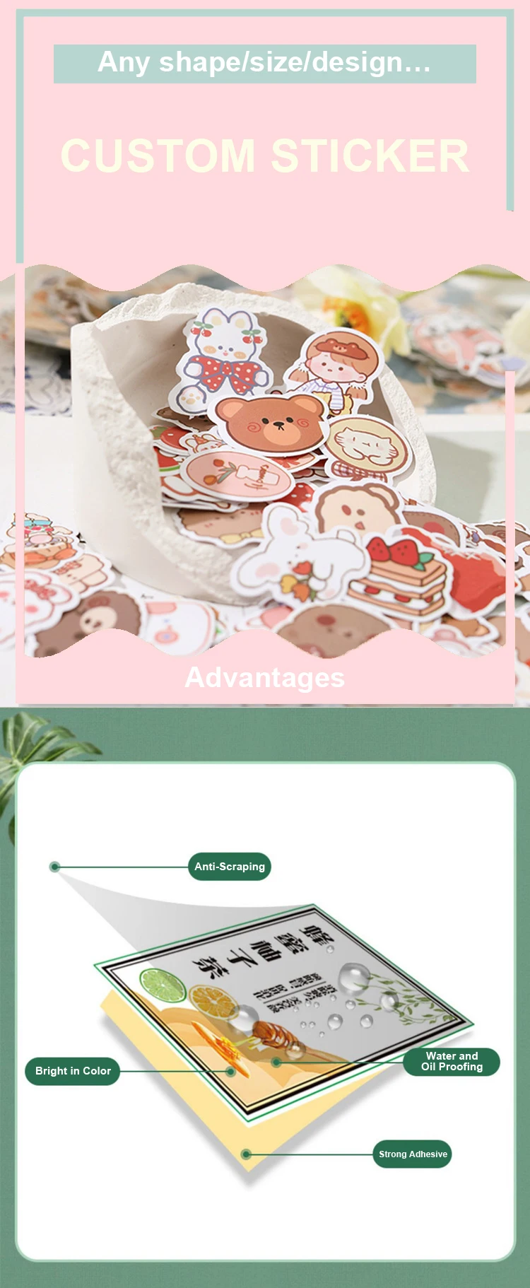 Custom Adhesive Transparent Decals Packaging Vintage Personalizados ...