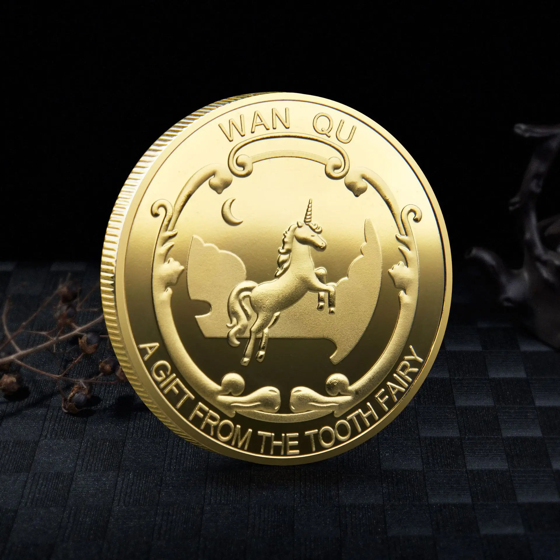 Twinkle the Tooth Fairy Gold Novelty Angel Coin Gift Custom Lucky Coins ...