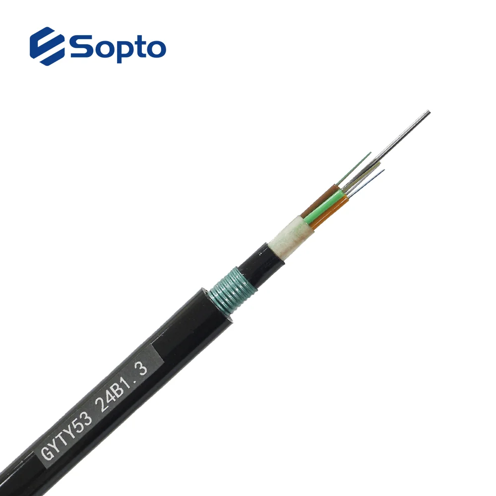 Armored Fiber Optic Cable Gyty53 Single Mode G652d 2-144 Cores Loose ...