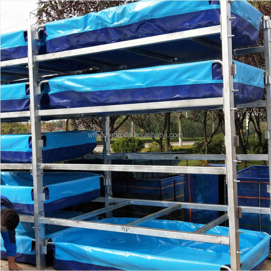 Rectangular Galvanized Pipe Fish Farming Tank System High Yield Large ...