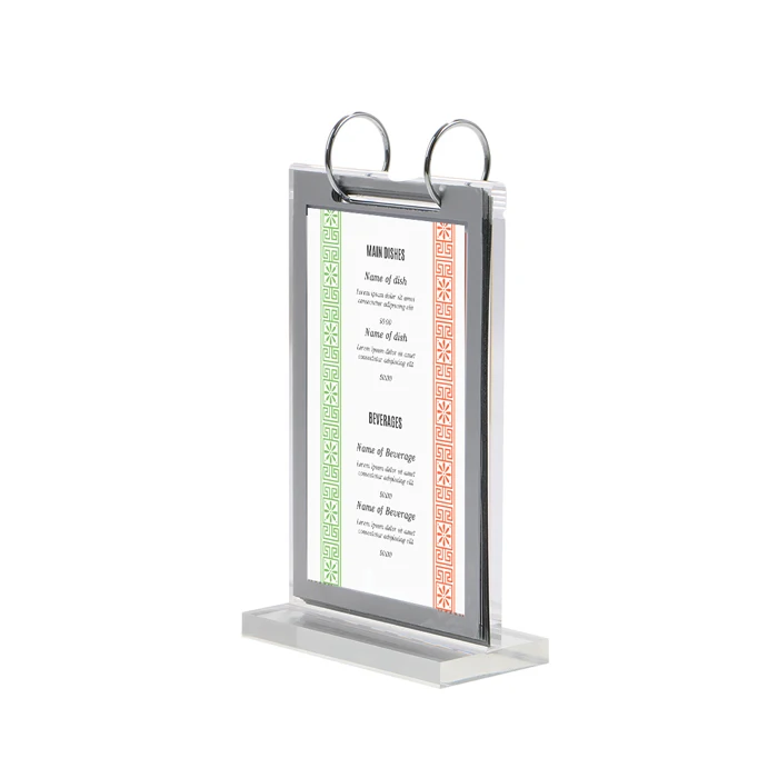 Acrylic Table Menu Stands - Durable, Eco-Friendly, Customizable