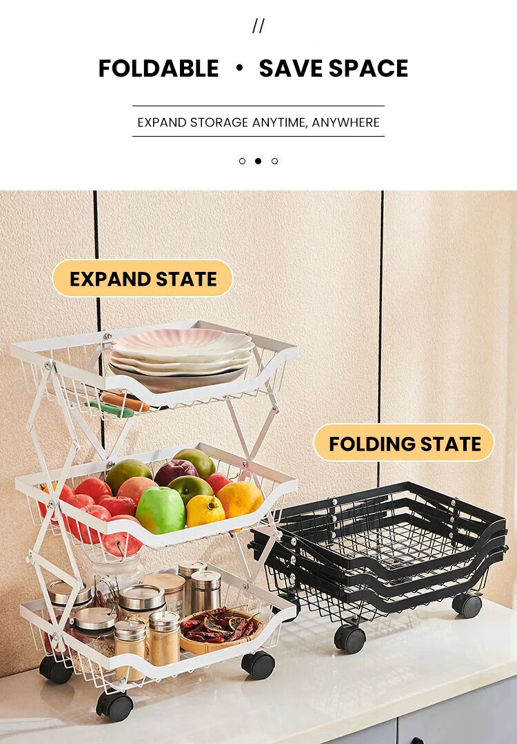 Multi Purpose 3 Tier Rolling Organizer Storage Rack Trolley One Second ...