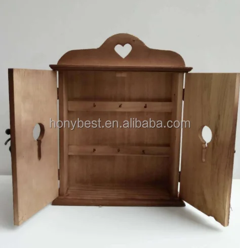 Unfinished Wood Crafts Key Lock Holder Box For Wholesale Wall Hanging ...
