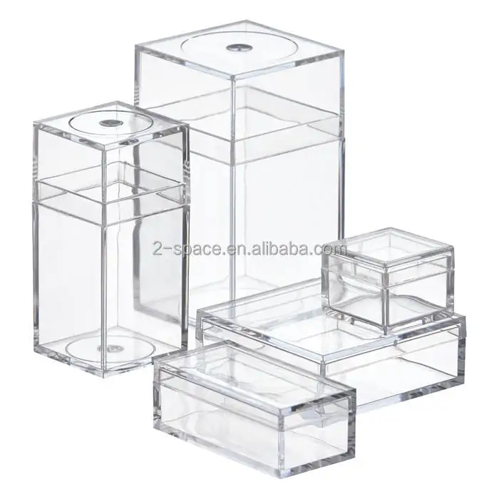 Bespoke Size Colorful Clear Amac Boxes Plastic Storage Box With Removable Lid
