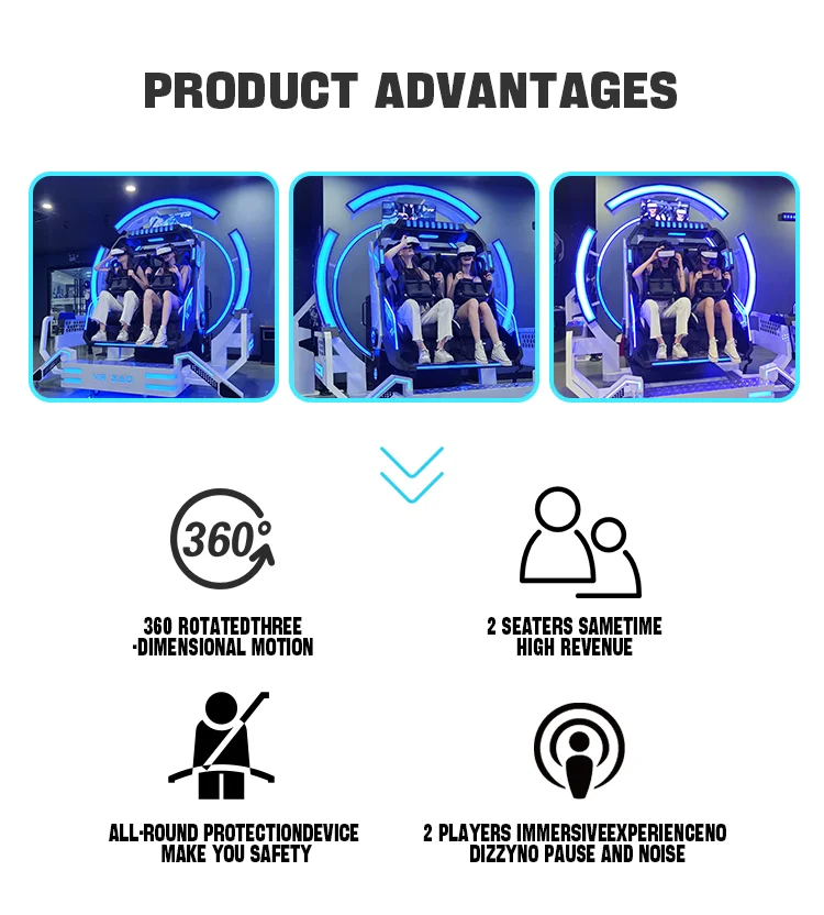 9D 360 Degree VR Motion Chair - Ultimate Flight Simulator