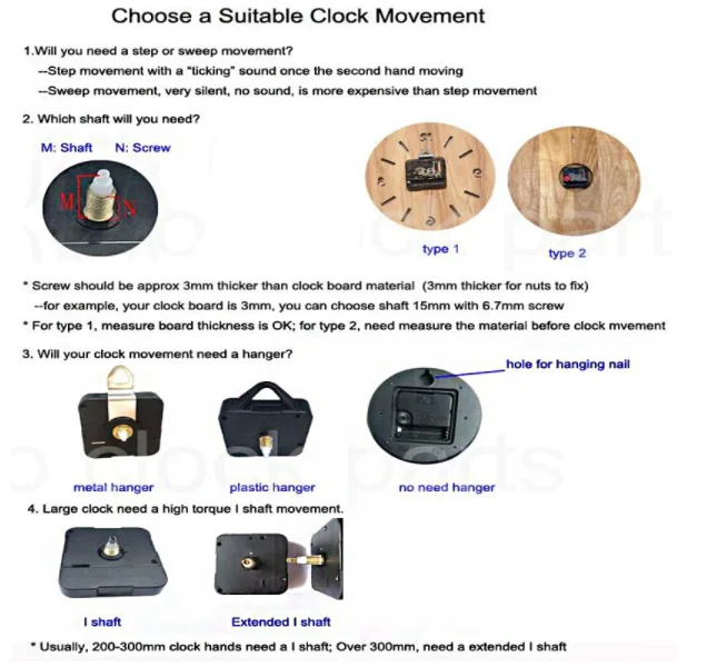 Silent Movement Clock Engine For Wall Clocks Clock Motor - Buy Silent ...