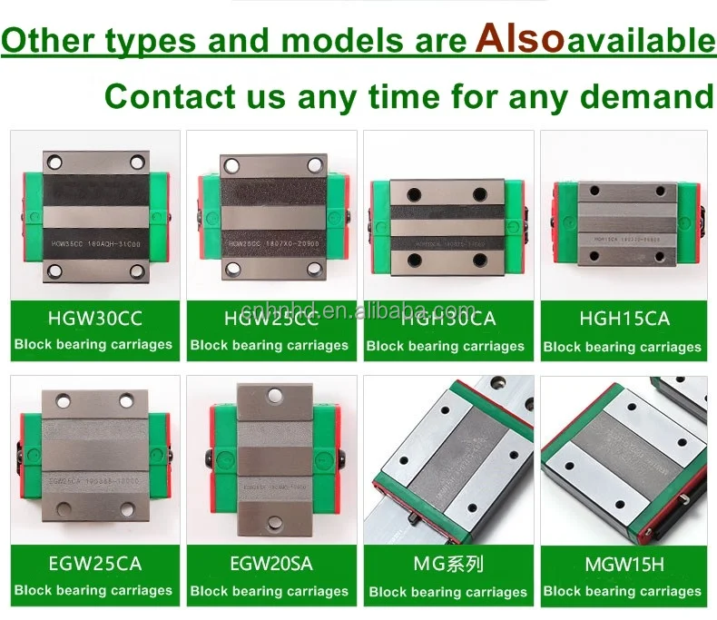 Taiwan Brand Flanged Ball Type Linear Slide Guideway Rail Block Hgw35cc - Buy Block Carriages ...