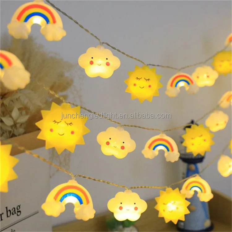 1.5M LED Fairy String Sun Clouds Light Battery USB Operated String for ...