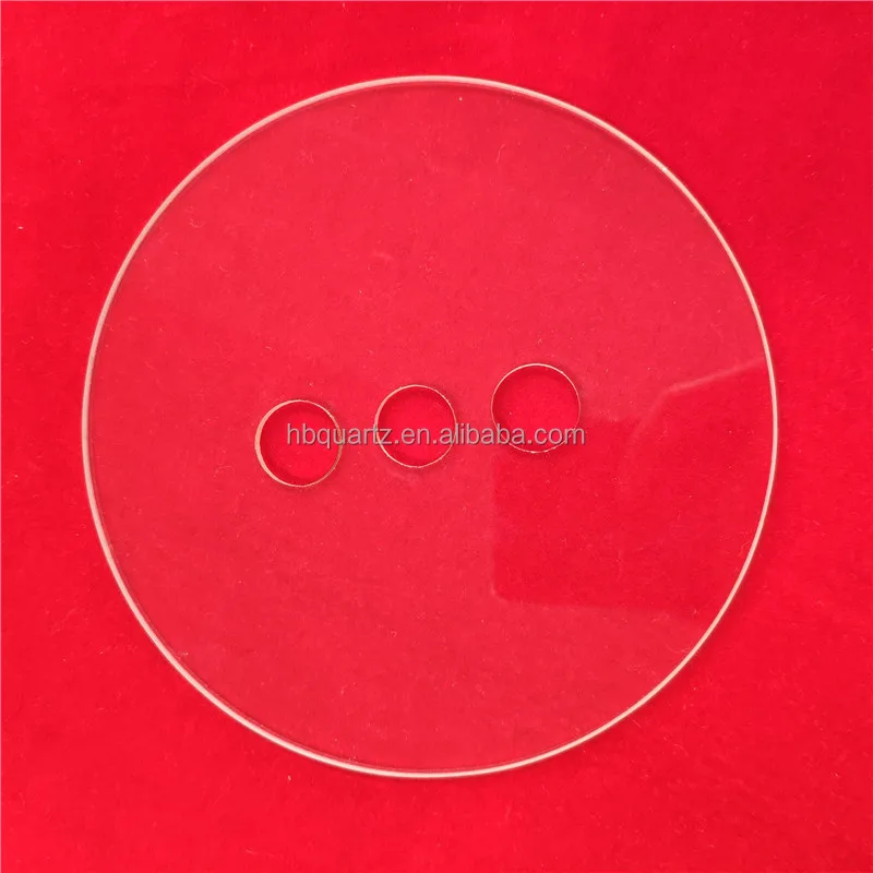 Circular Transparent Fused Quartz Wafer Customize clear Quartz Glass ...