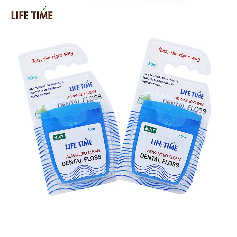 50m 100m Dental Floss Waxed And Mint Dental Flosser Tooth Floss - Buy ...