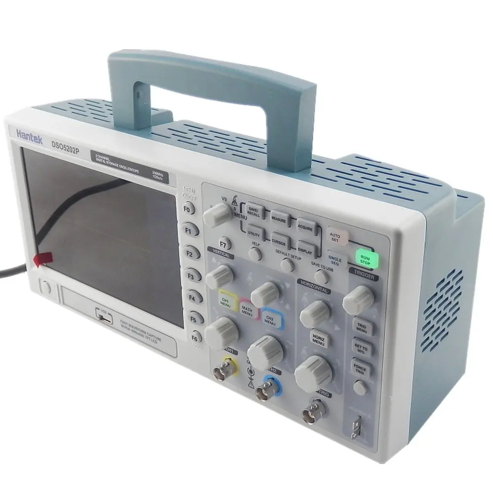 Digital Oscilloscope 200mhz Hantek Dso5202p Bandwidth 2 Channels Pc Usb ...