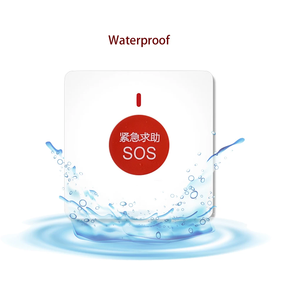 Waterproof Wireless SOS Button 433mhz for Elderly & Disabled